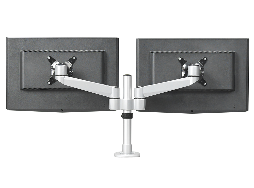 Dual Monitor Arm - Post System | Desk Accessories | RightAngle Products